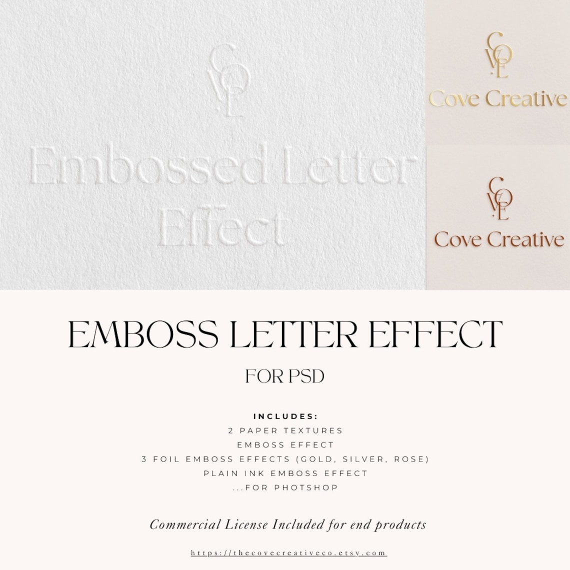Realistic Embossed Text Mockup | Printing Effects | Embossed Logo ...