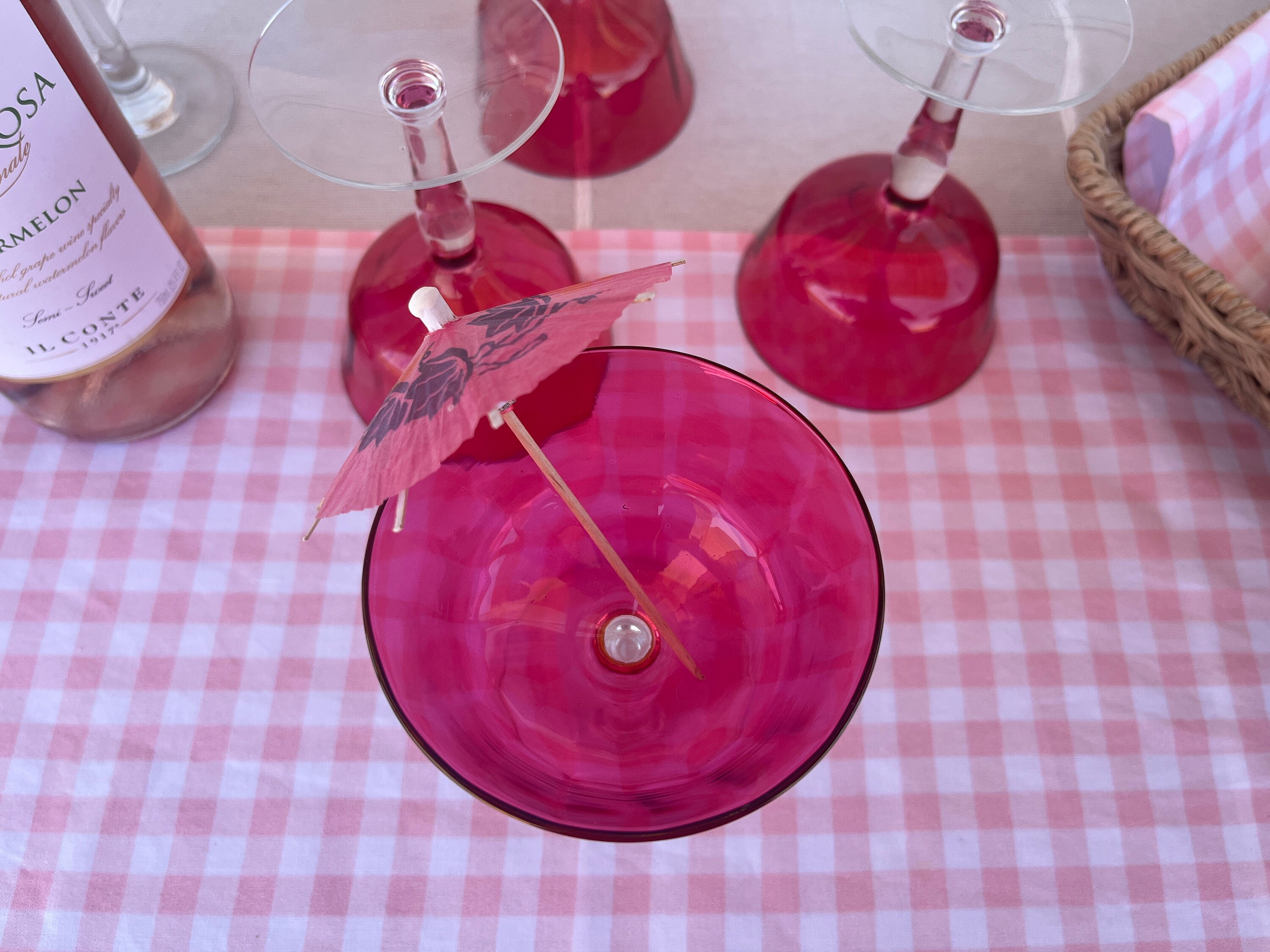 Pink Gingham Table Runner - Etsy