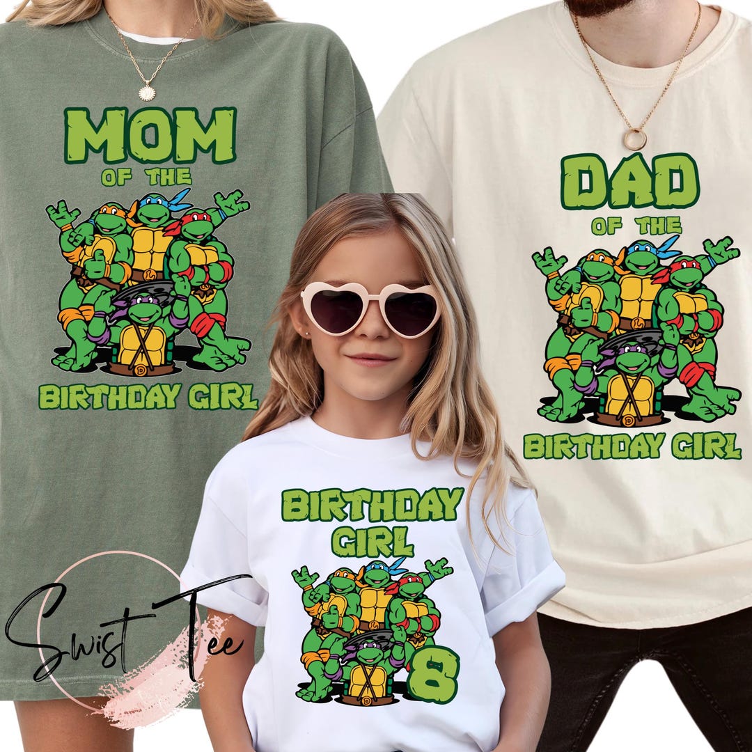 Custom Family Turtles Birthday Girl- Boy Shirt, Turtles Matching ...