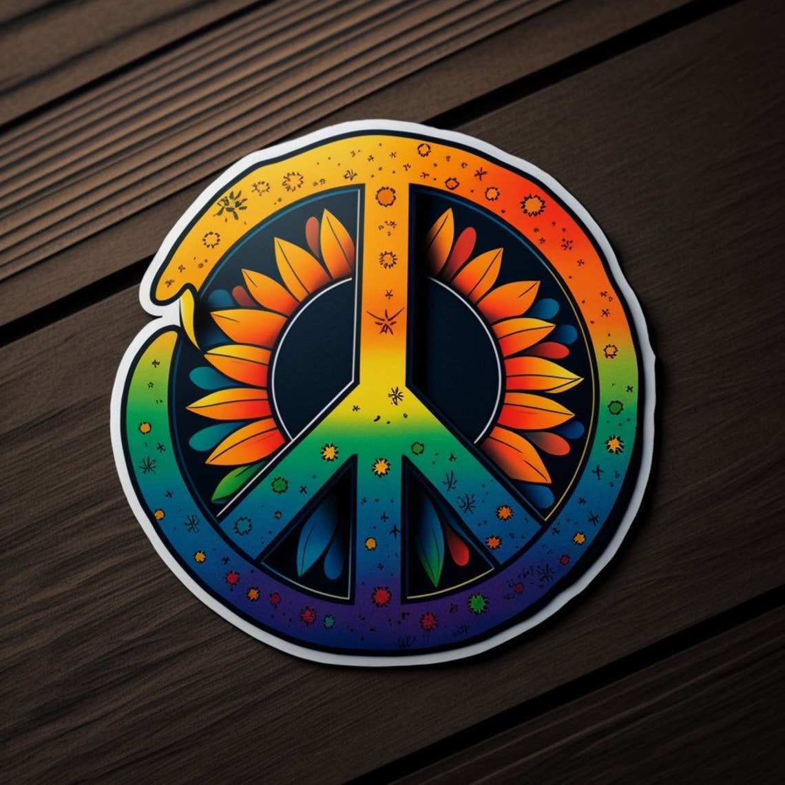Peace Sign Sticker - Etsy