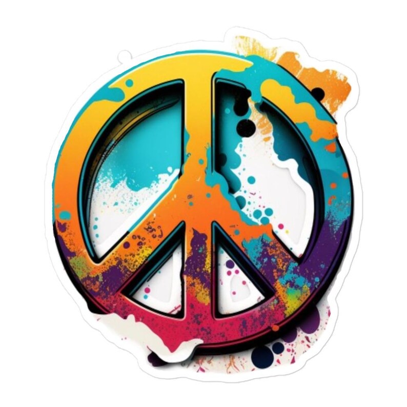 Peace Sign Sticker - Etsy