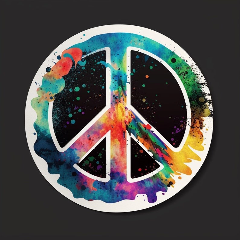 Peace Sign Sticker - Etsy