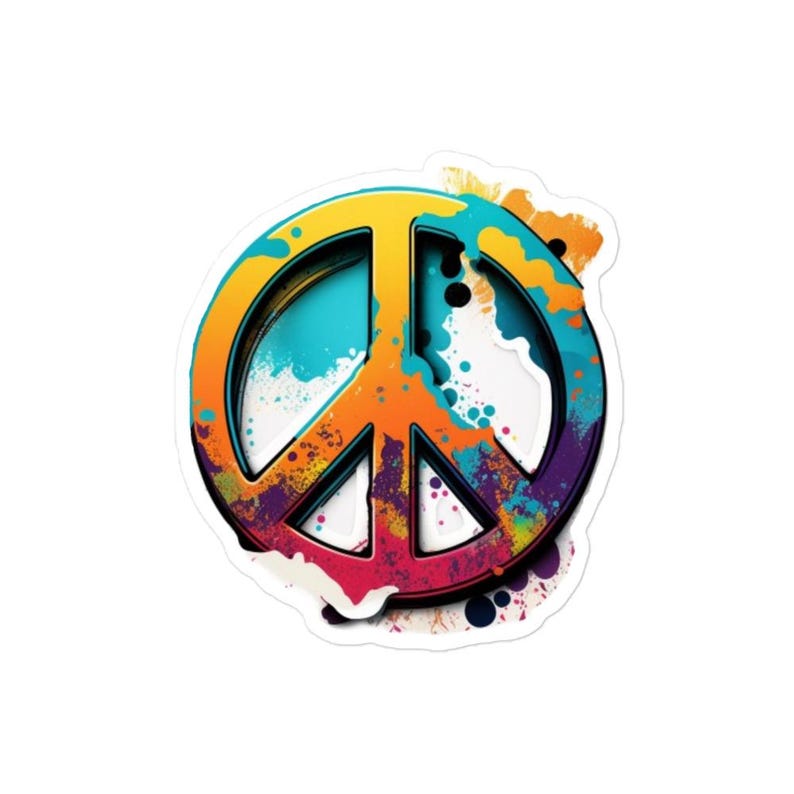 Peace Sign Sticker - Etsy