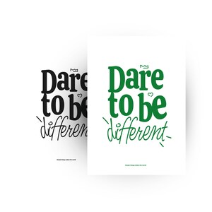 Dare to Be Different Poster, Minimalistic Design, High Quality ...