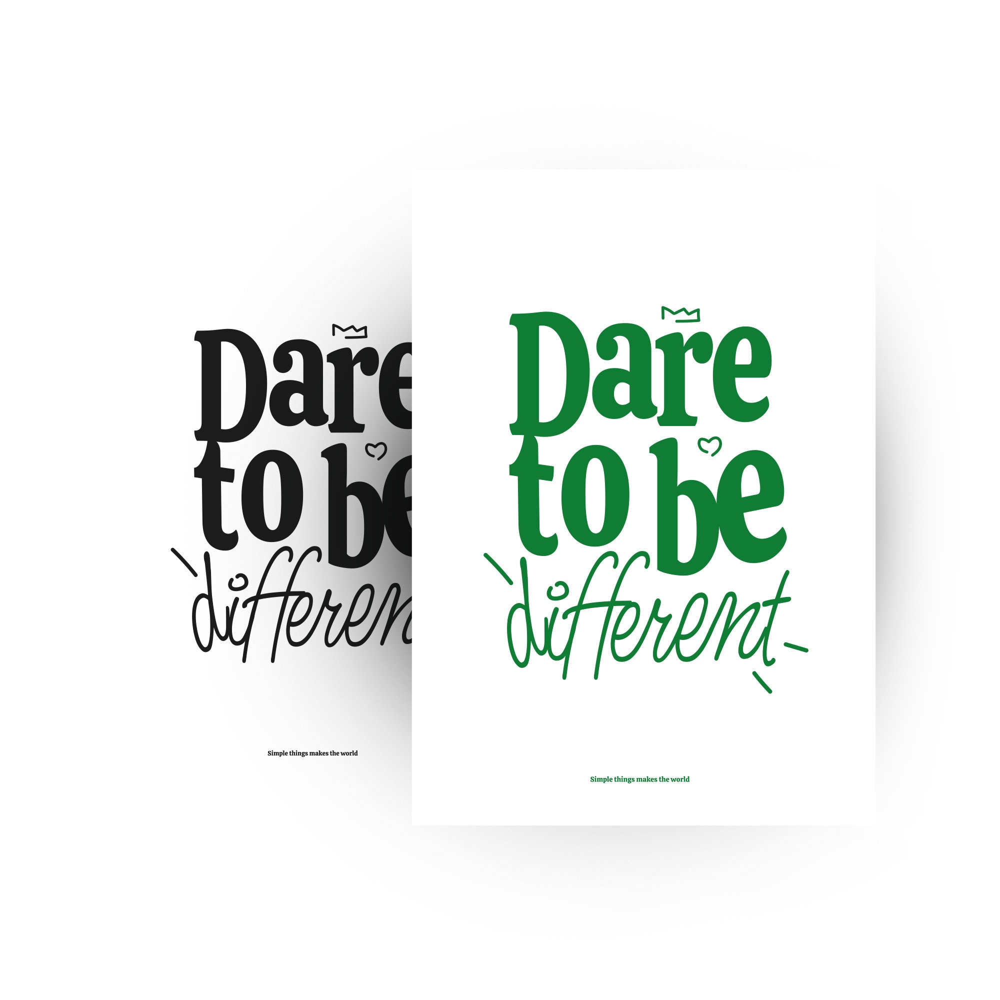 Dare to Be Different Poster, Minimalistic Design, High Quality ...
