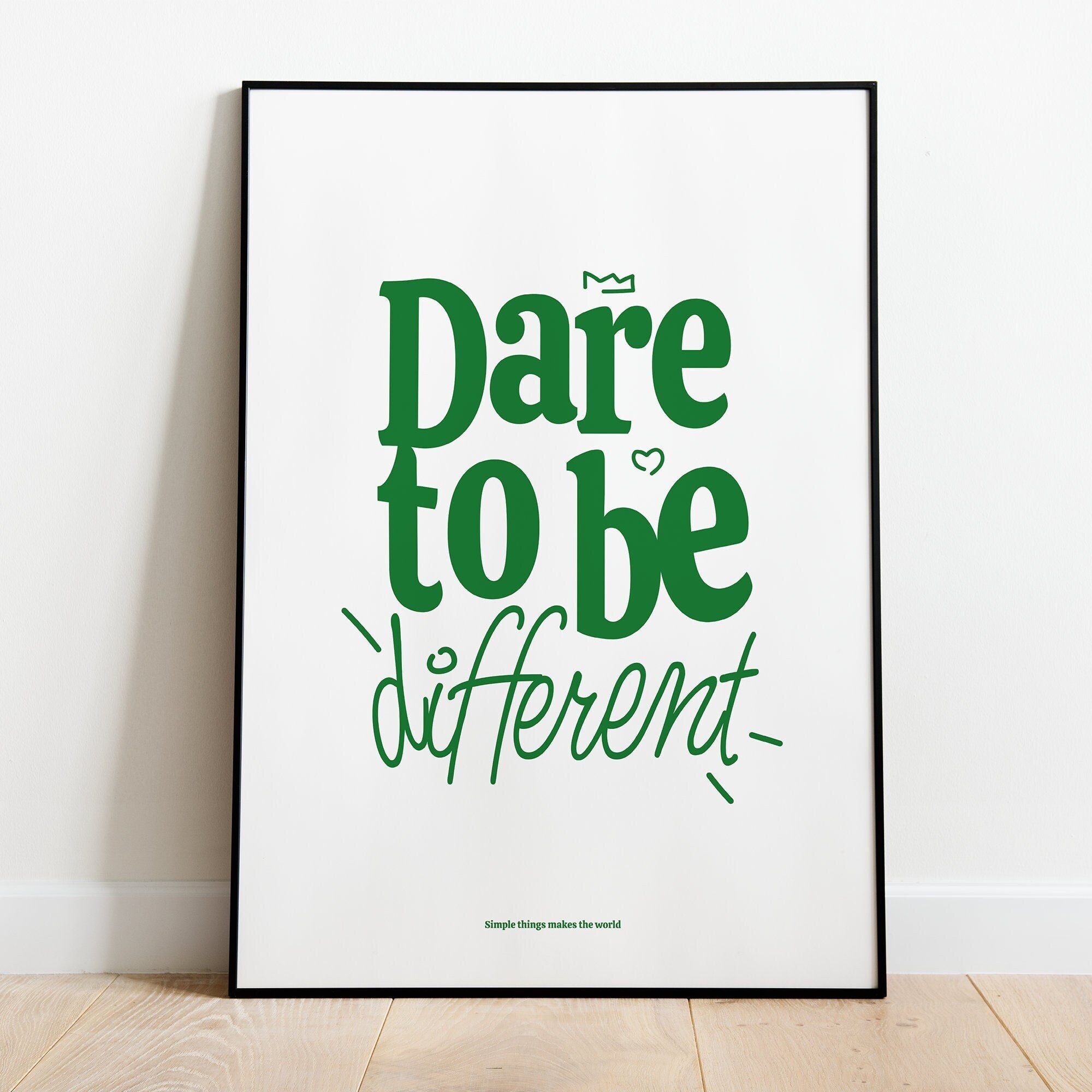 Dare to Be Different Poster, Minimalistic Design, High Quality ...
