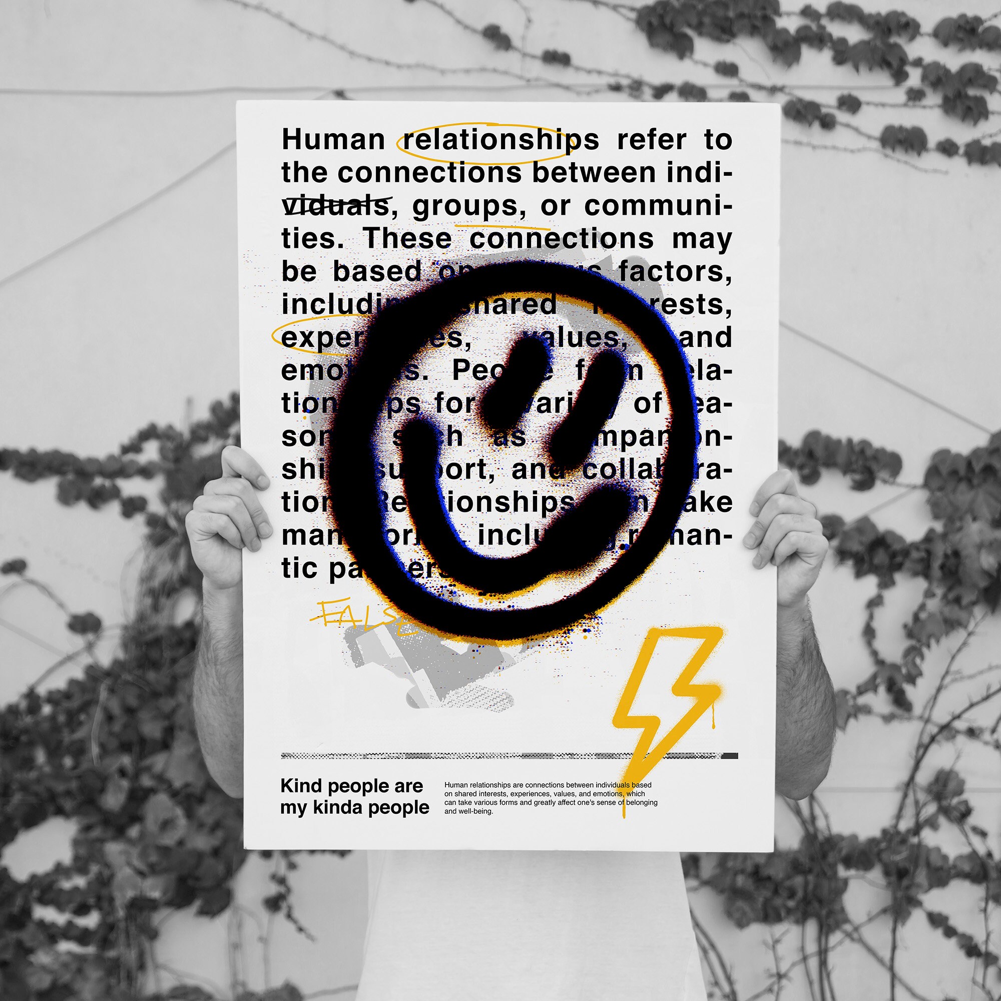 Human Relations Poster, Smiley Face, Smile, A2 Printable, Typography ...