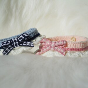 Adjustable Cute Crochet Soft Ribbon Kitten Collar Pet Costume - Etsy