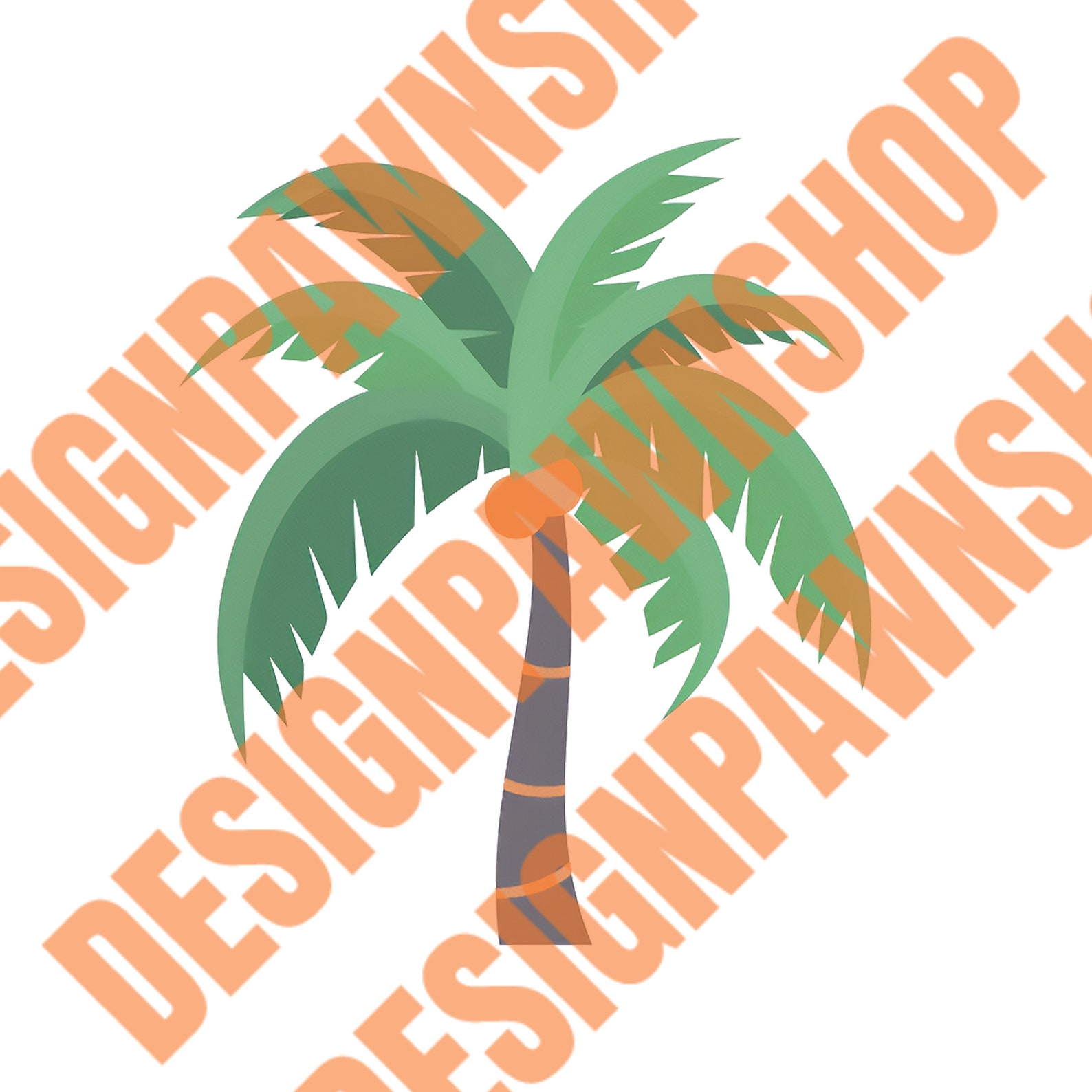 Palm Tree Digital Pack - PNG, SVG, AI + Seamless Pattern - Repeat ...