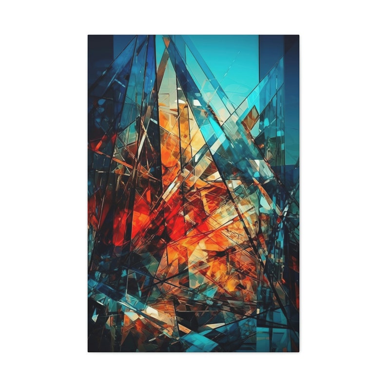 Fractured Mind, Abstract Glass, Unique Décor, Geometric Design - Etsy