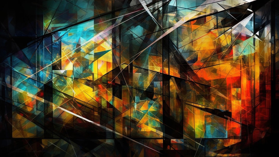 Paradox -- Abstract Painting, Geometric Design, Desktop Background, 8K ...