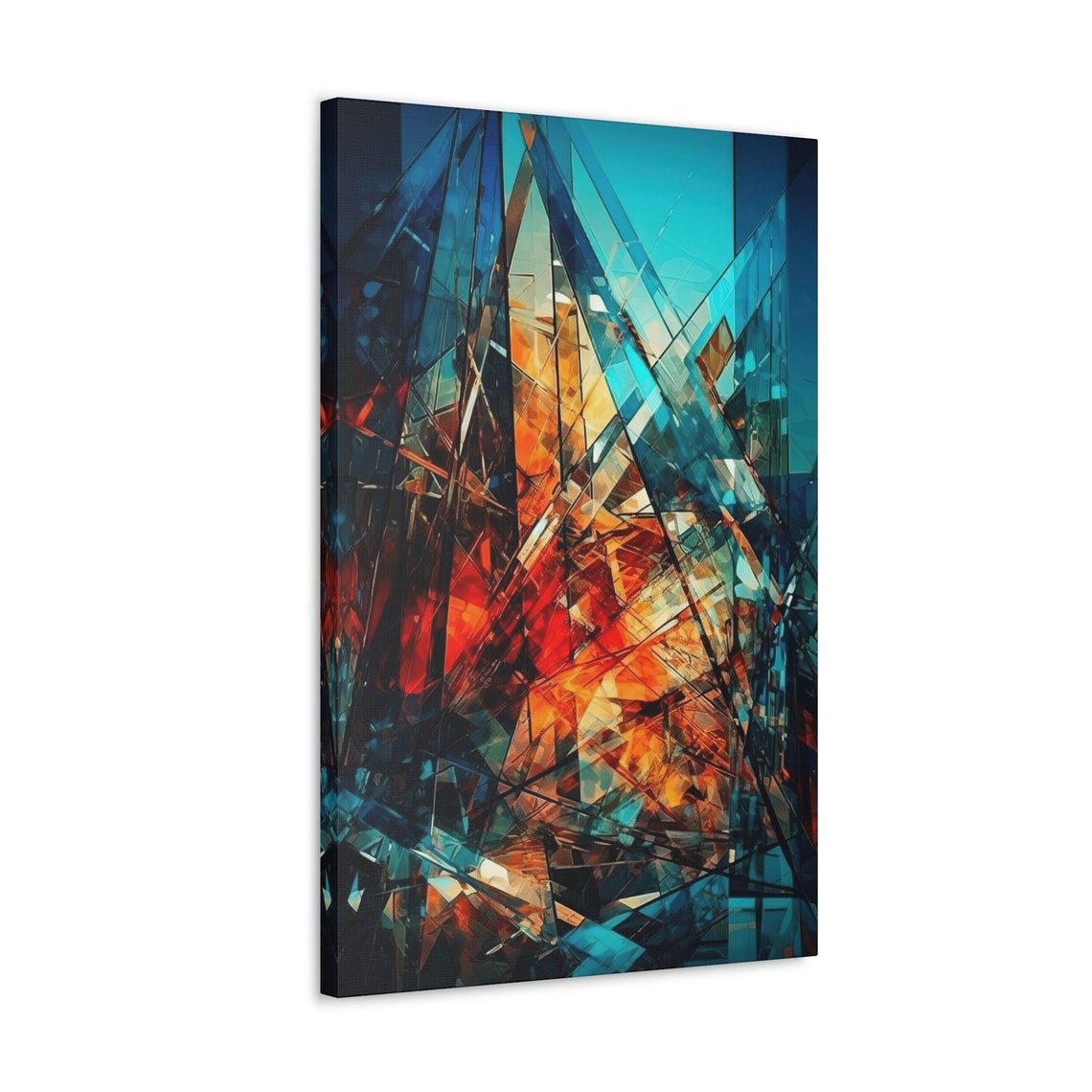 Fractured Mind, Abstract Glass, Unique Décor, Geometric Design - Etsy
