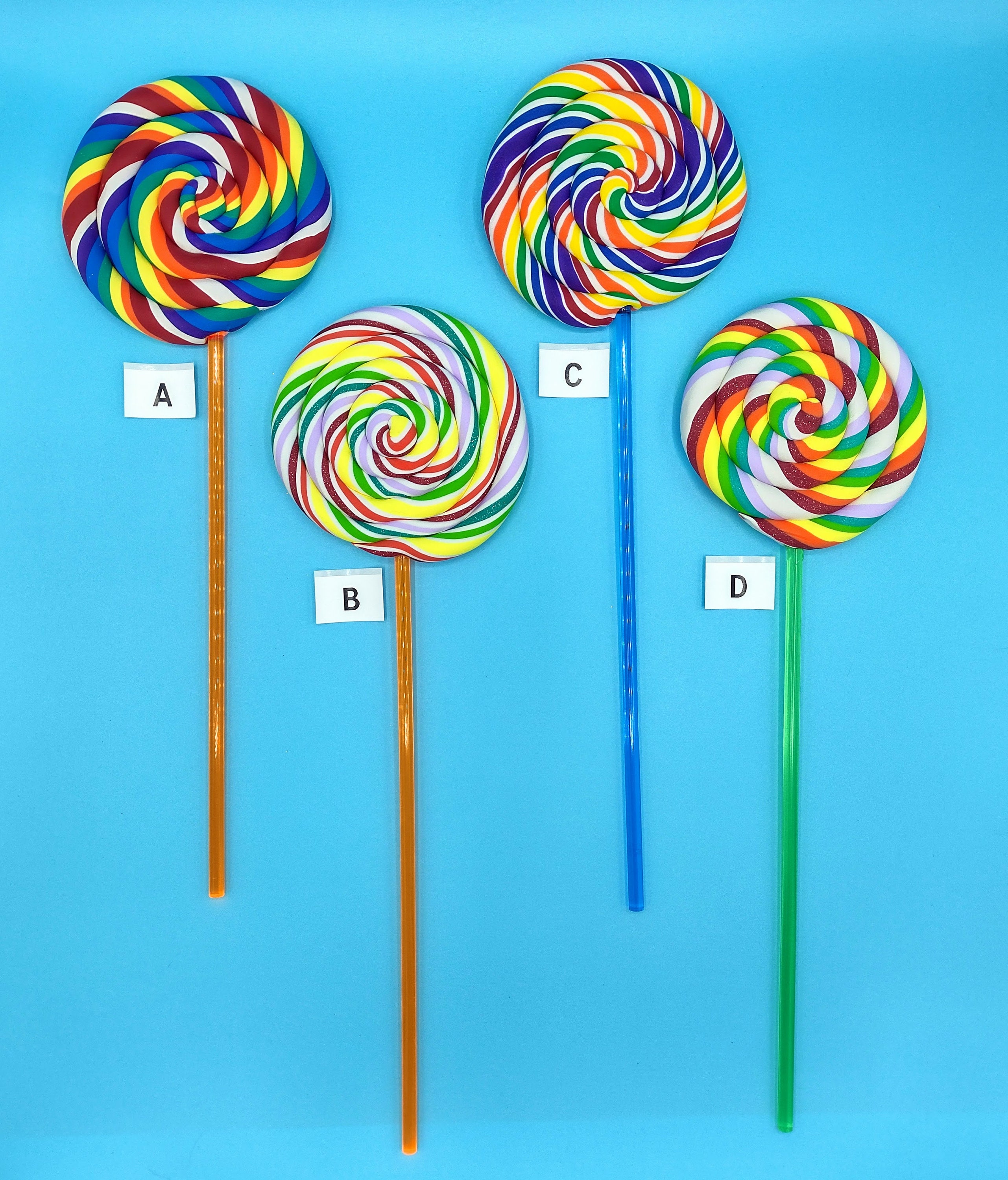 Single Rainbow Lollipop Photography Prop /handmade Shatter Resistant ...