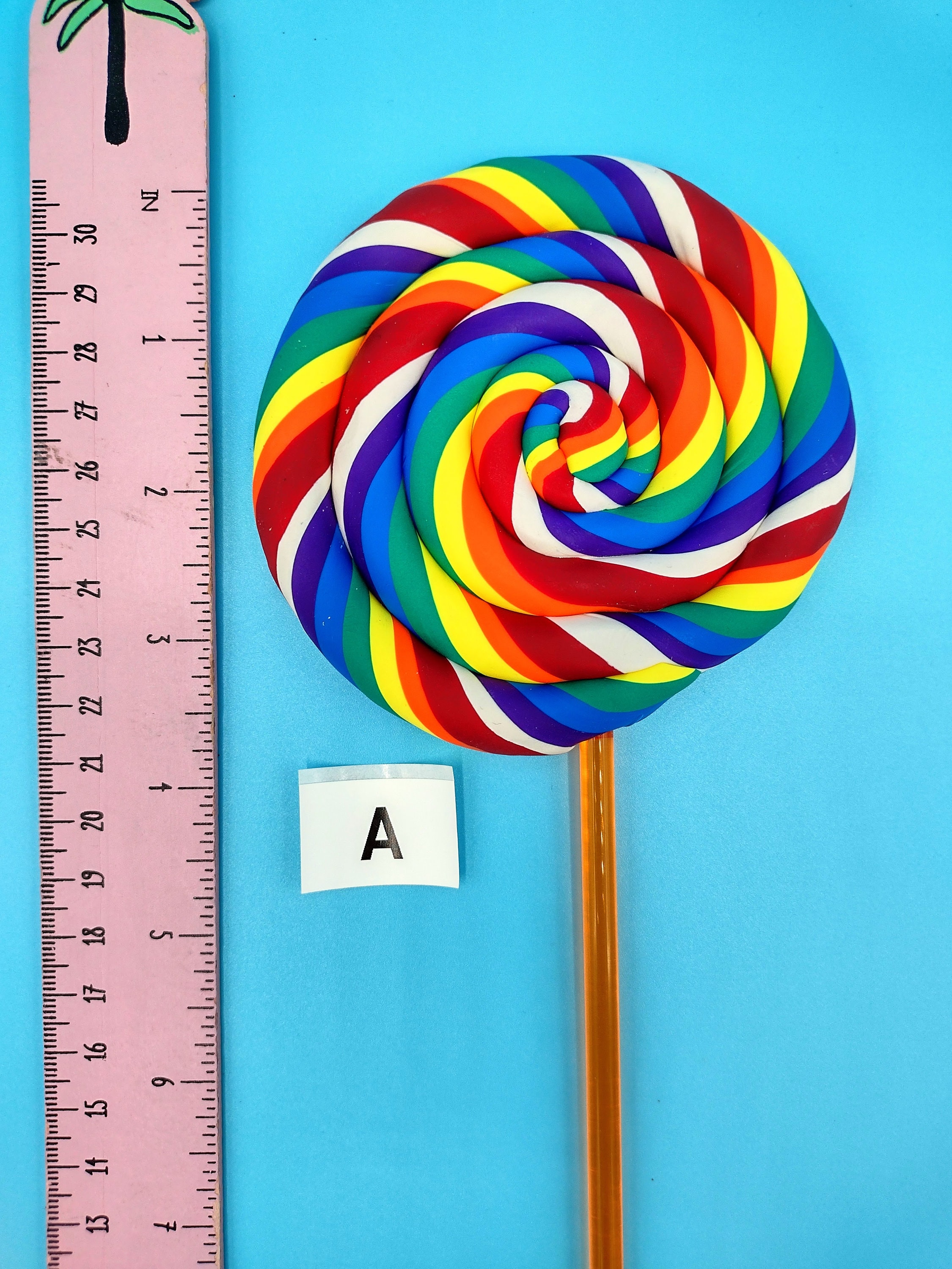 Single Rainbow Lollipop Photography Prop /handmade Shatter Resistant ...