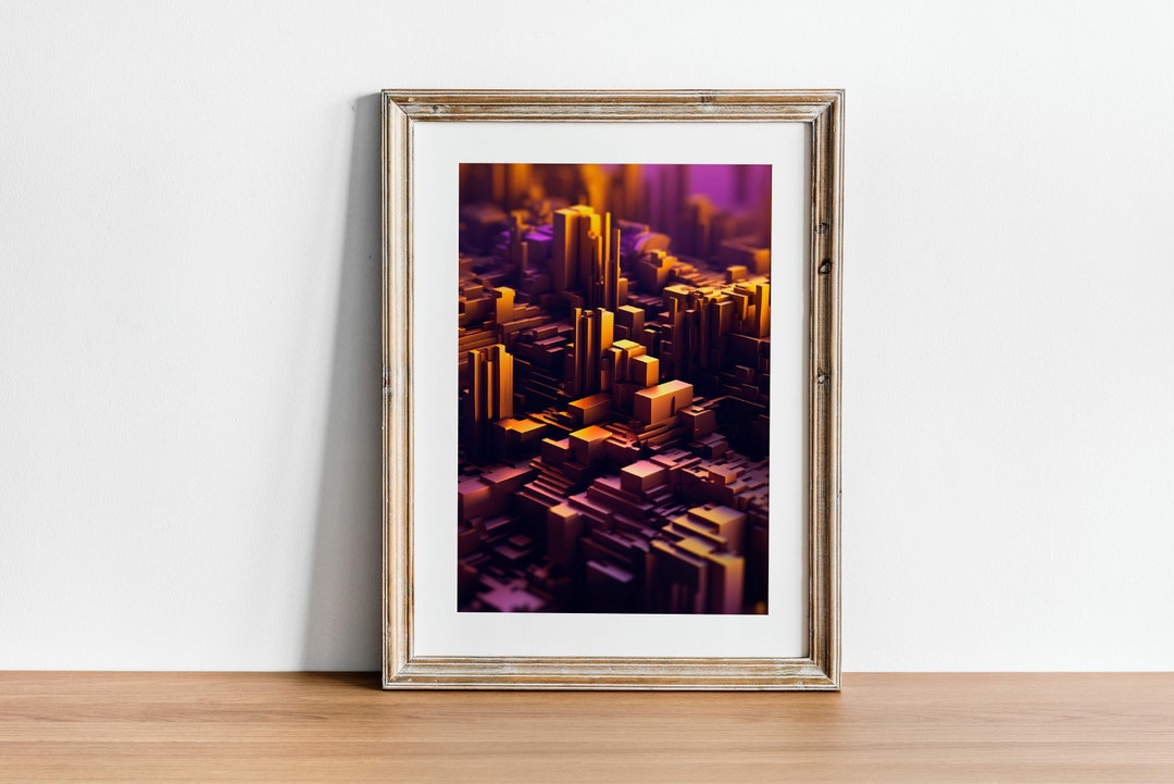 Beautiful, Purple and Gold Modern Day Abstract Art, High Premium ...