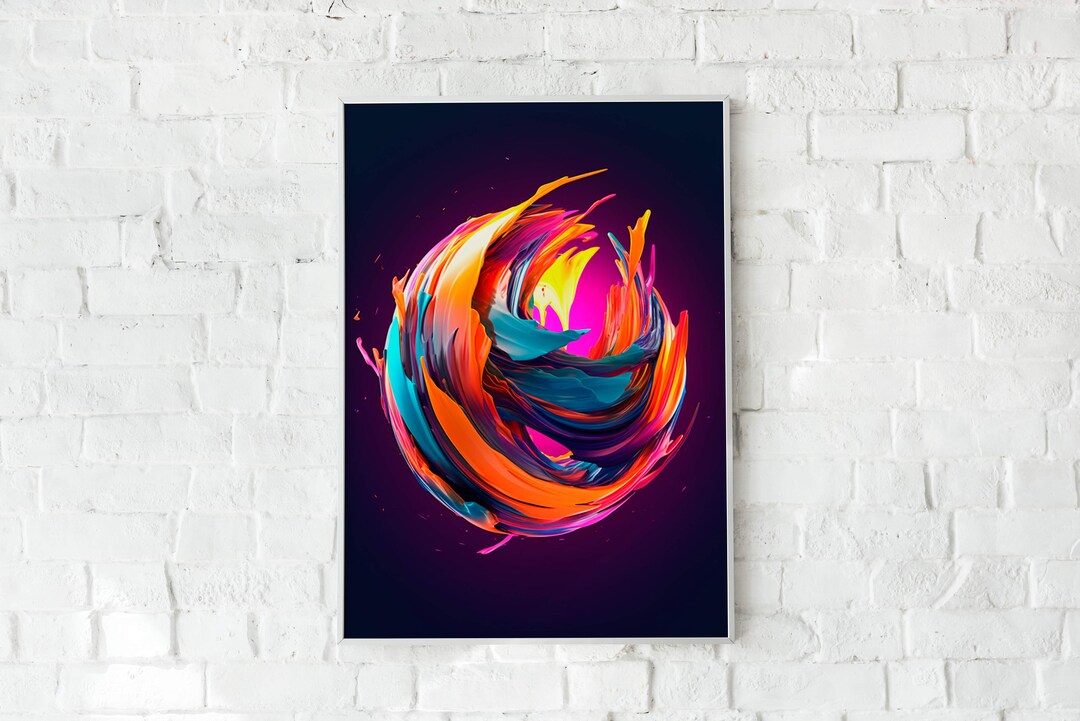 Beautiful, Colorful Modern Day Abstract Art, High Quality Poster Print ...