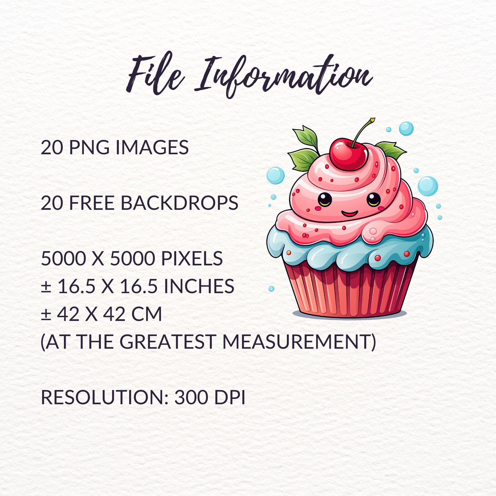 Kawaii Cupcake Clipart Bundle - 20 Adorable Cupcake Graphics, Cute ...