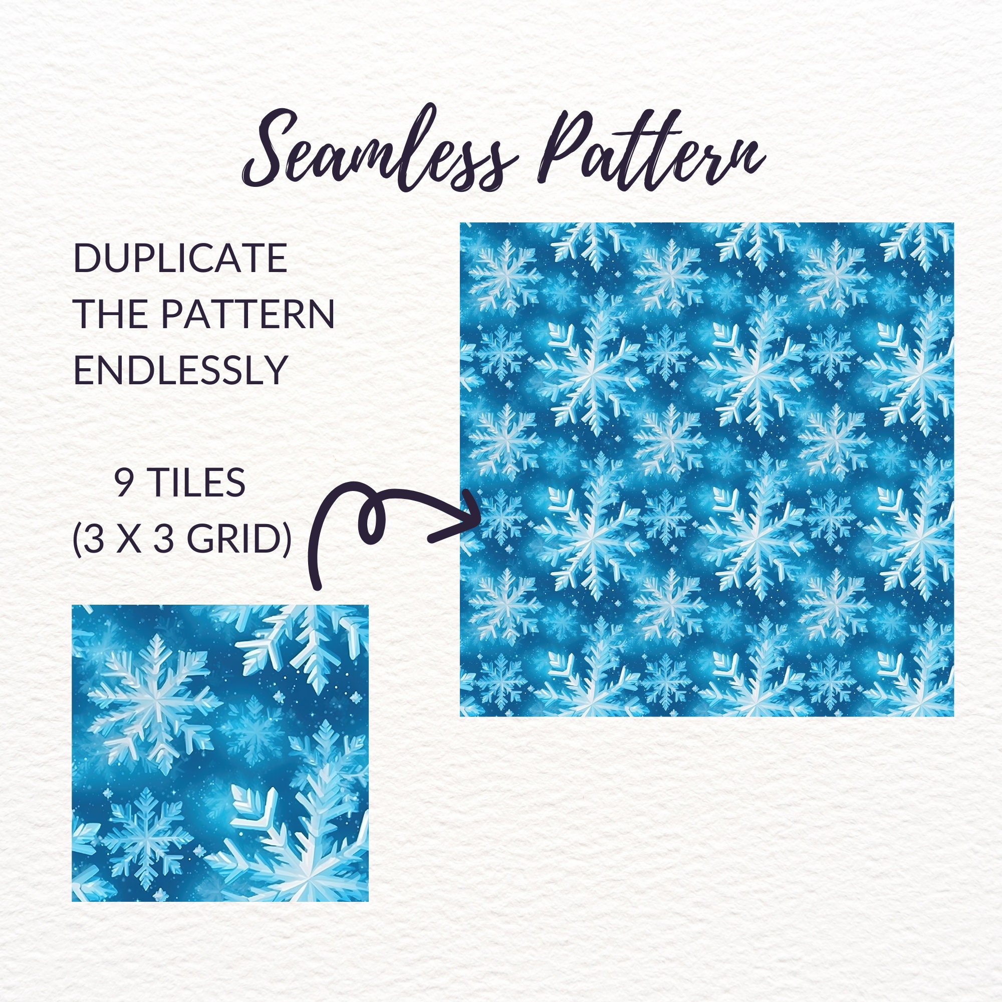 Winter Snowflake Seamless Pattern 20 Christmas Digital Paper, Instant ...