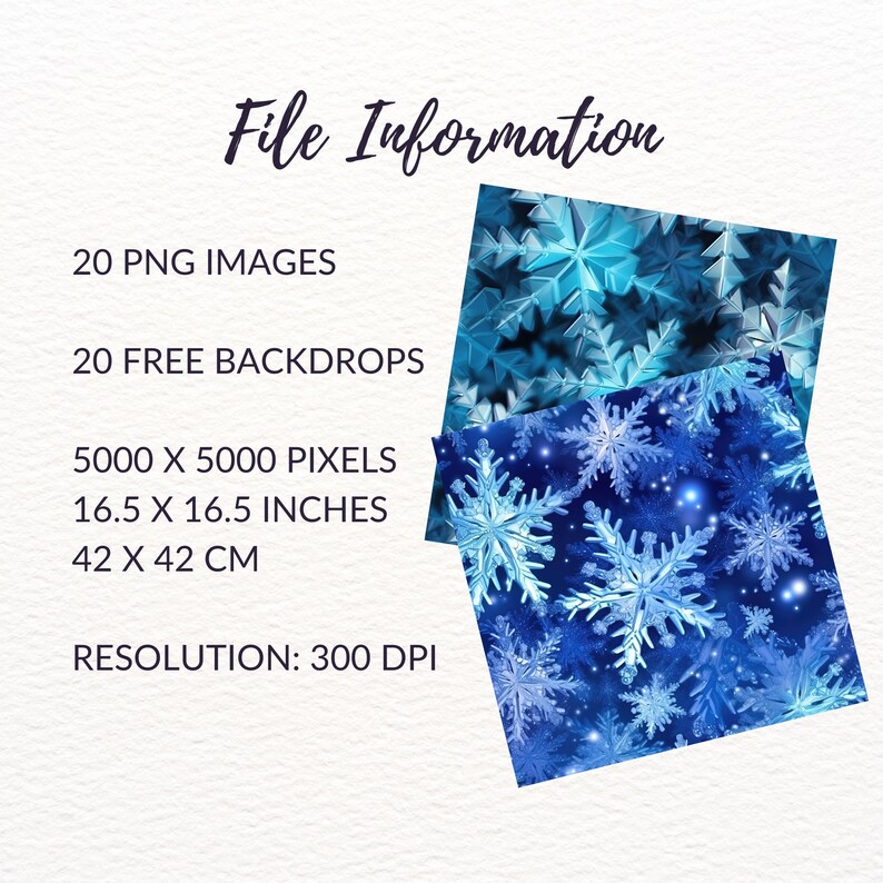 Winter Snowflake Seamless Pattern - 20 Christmas Digital Paper, Instant ...