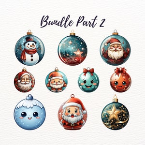 Christmas Ornament Clipart Bundle - 20 Festive Holiday PNG Images ...