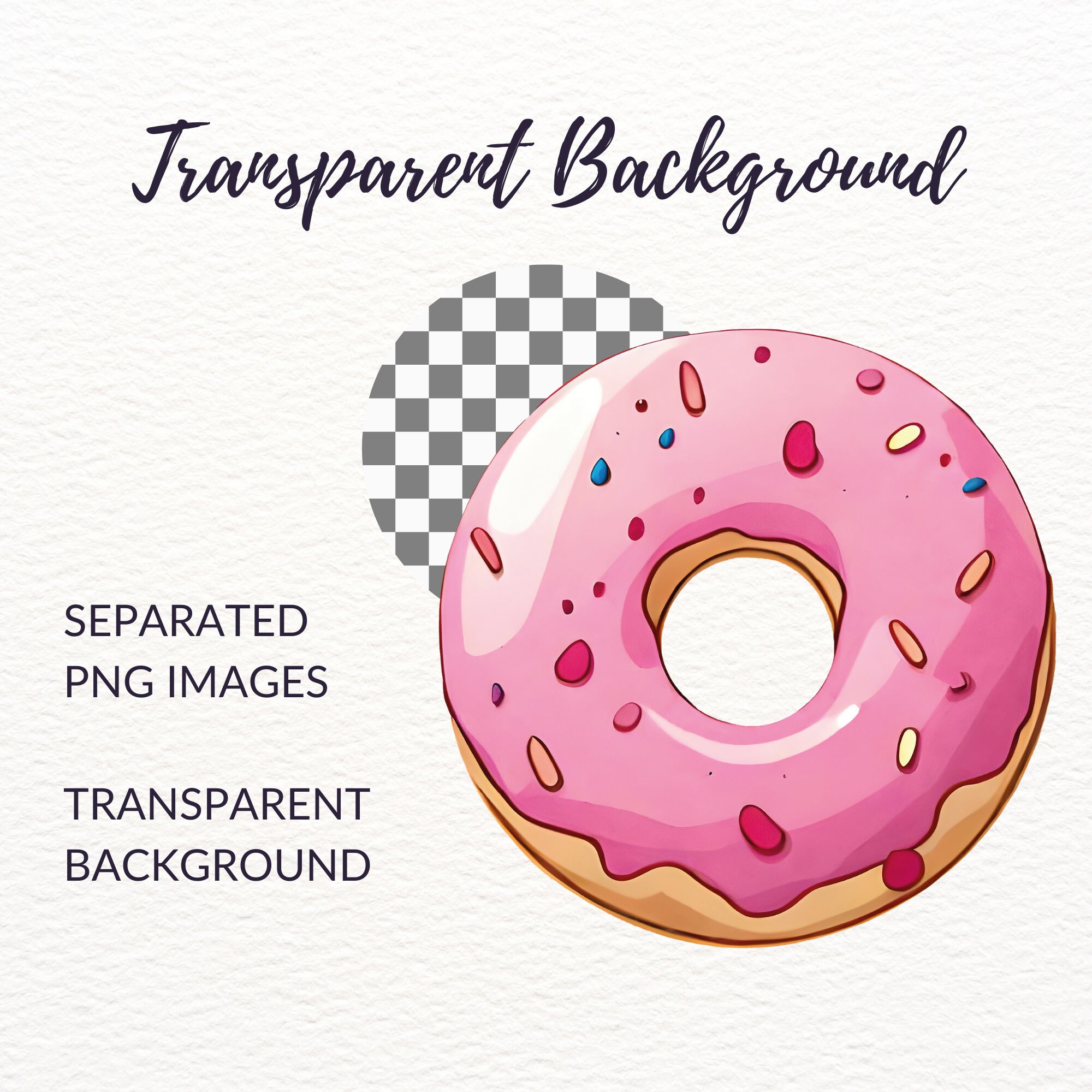 Sweet Donut Clipart Bundle 20 Delicious Doughnut PNG Images, Instant ...