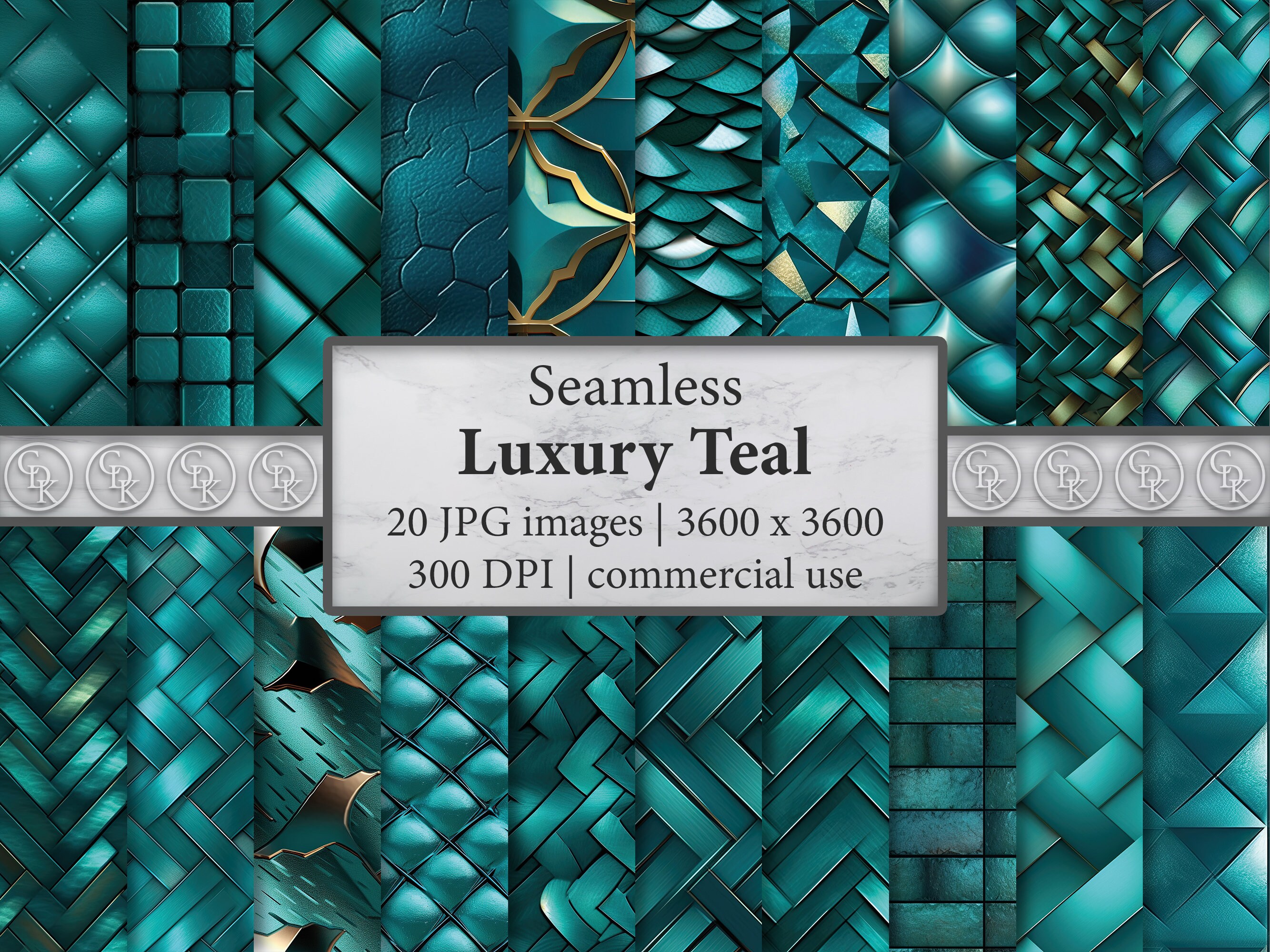 Teal Texture Digital Paper Seamless Pattern 20 JPG Files - Etsy