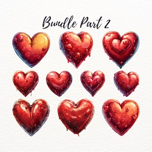 Heart Clipart Bundle - 20 Valentine Love PNG Images for Scrapbooking ...