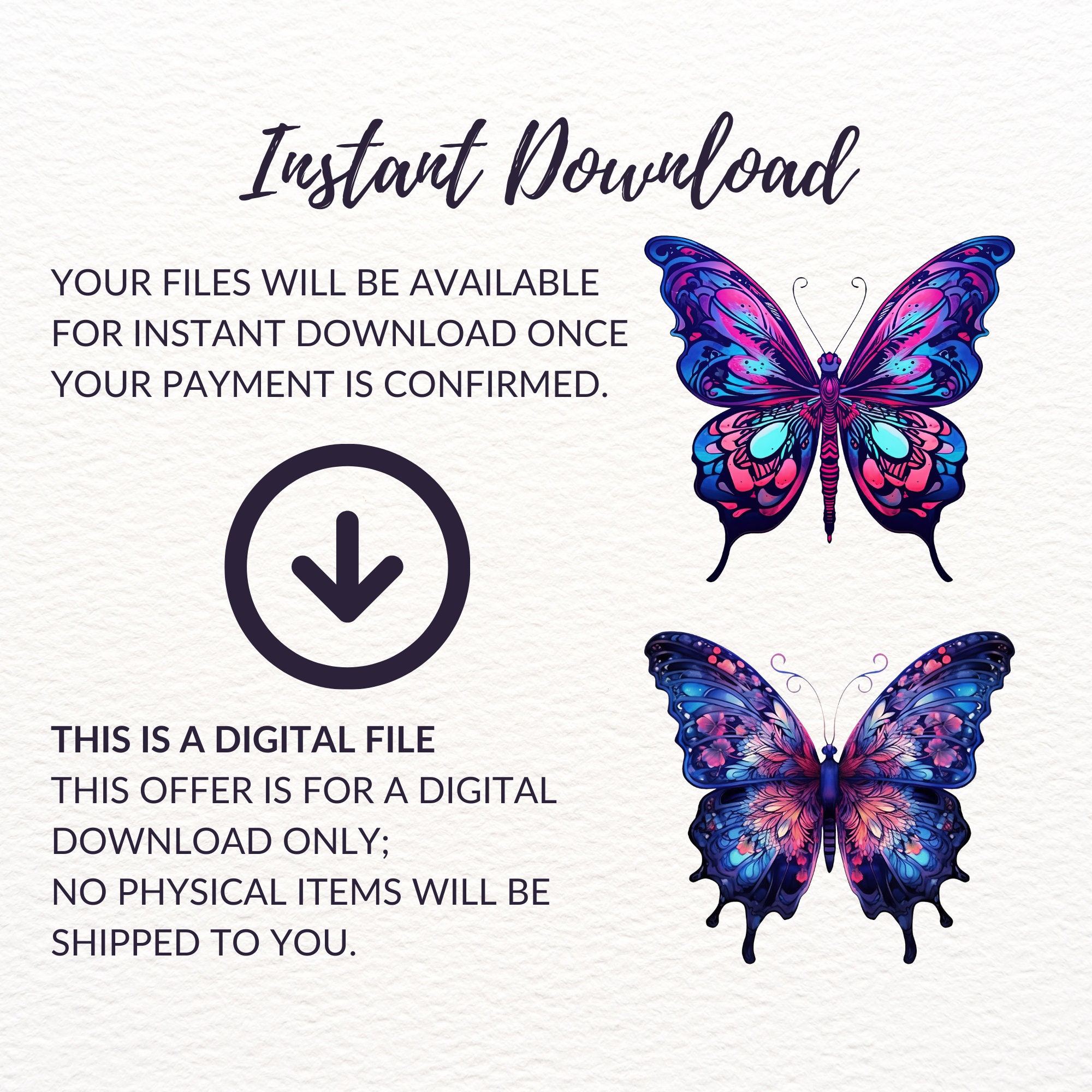 Butterfly Clipart Bundle 20 Colorful Butterfly PNG Images, Sublimation ...