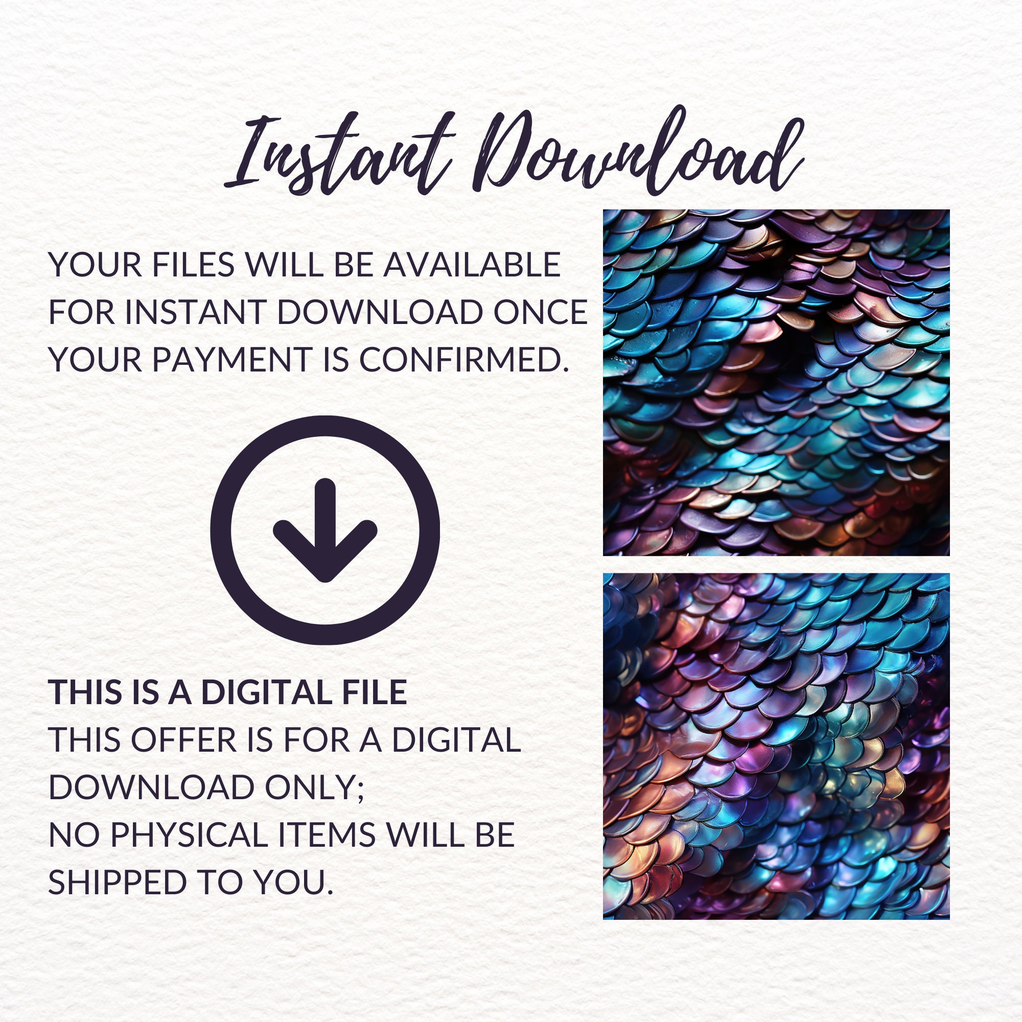 Mermaid Scale Seamless Pattern 20 Magic Glittery Scale PNG Textures ...