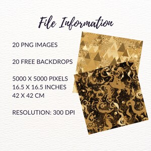Gold Glitter Seamless Pattern - 20 Gold Digital Paper for Scrapbooking ...