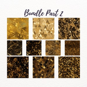 Gold Glitter Seamless Pattern - 20 Gold Digital Paper for Scrapbooking ...