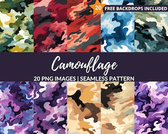 Lion Camo Seamless Pattern DIGITAL Paper, Commercial Use, Scrapbook ...