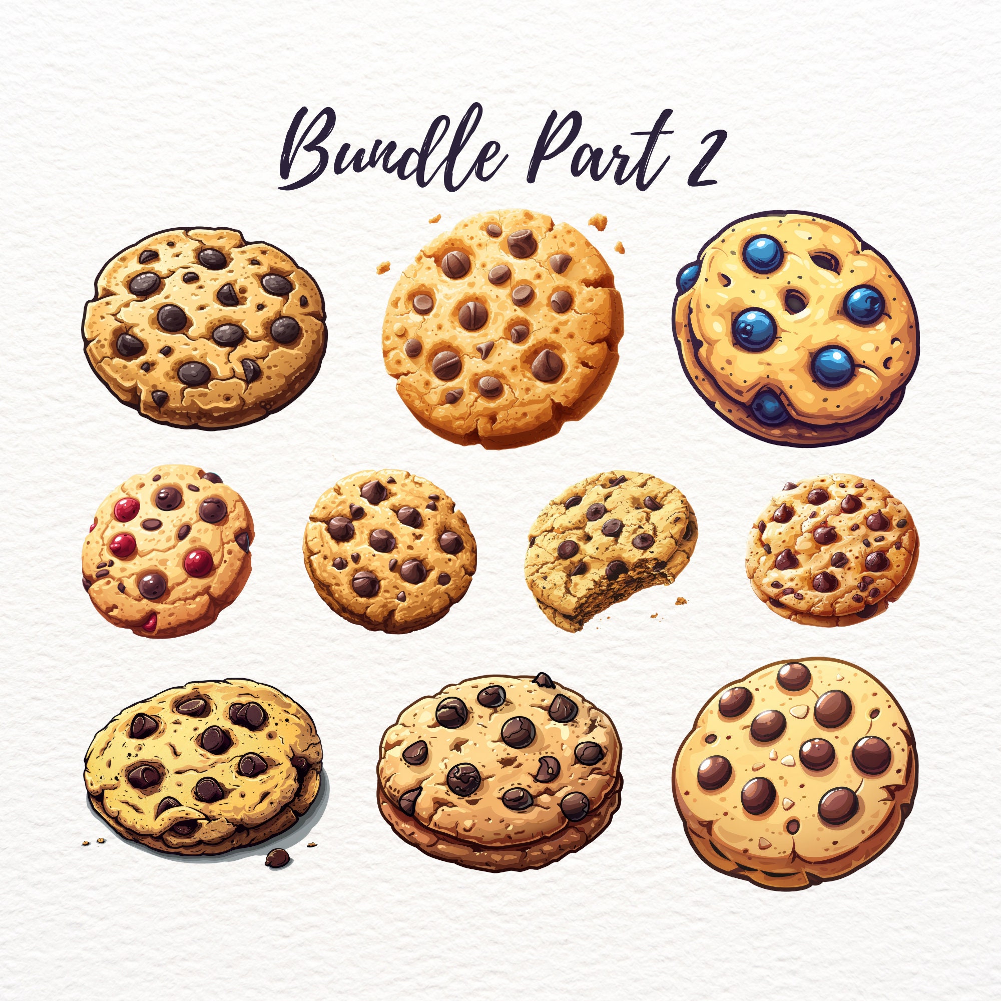 Cookies Clipart Bundle - 20 Baking PNG Images for Partys and ...