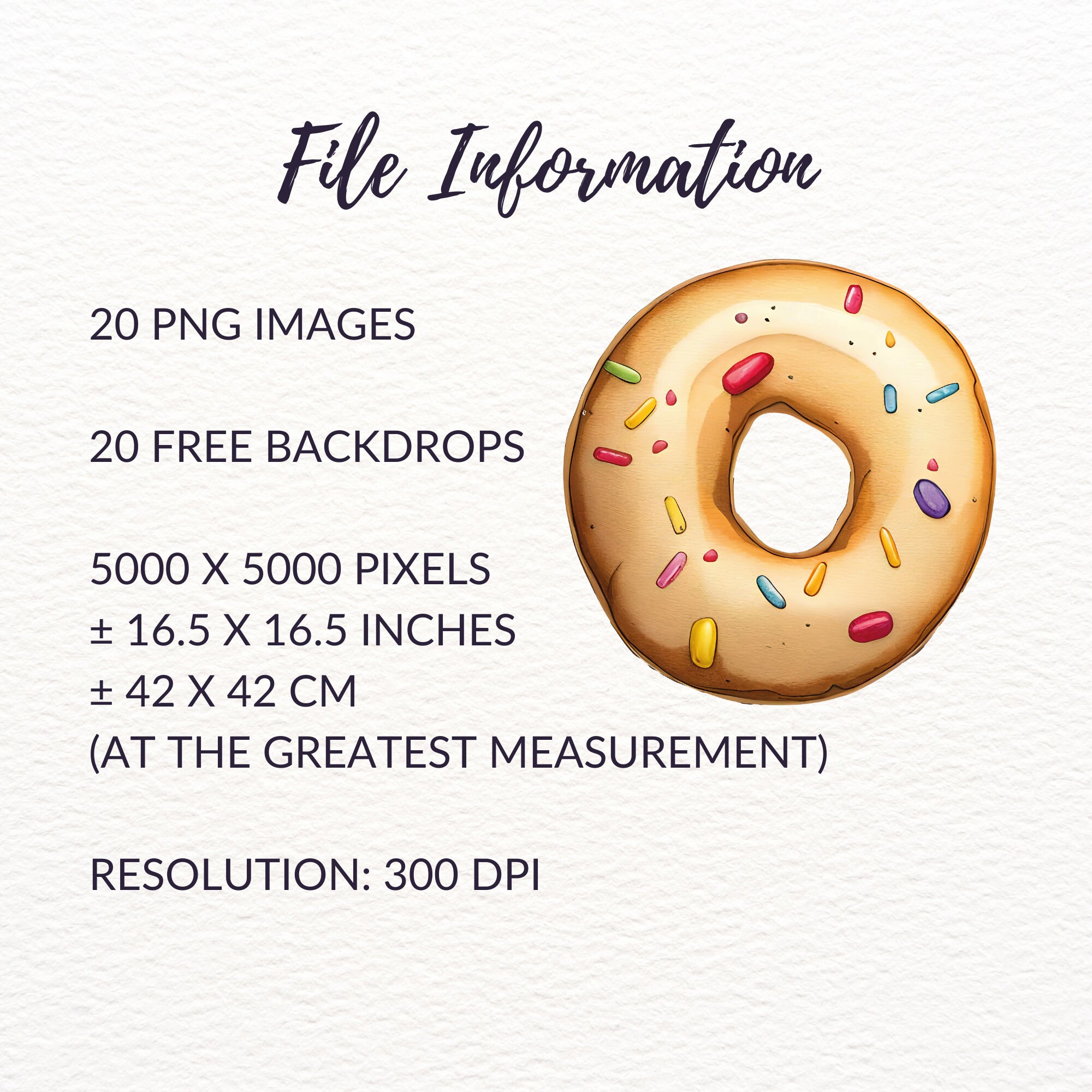 Sweet Donut Clipart Bundle 20 Delicious Doughnut PNG Images, Instant ...