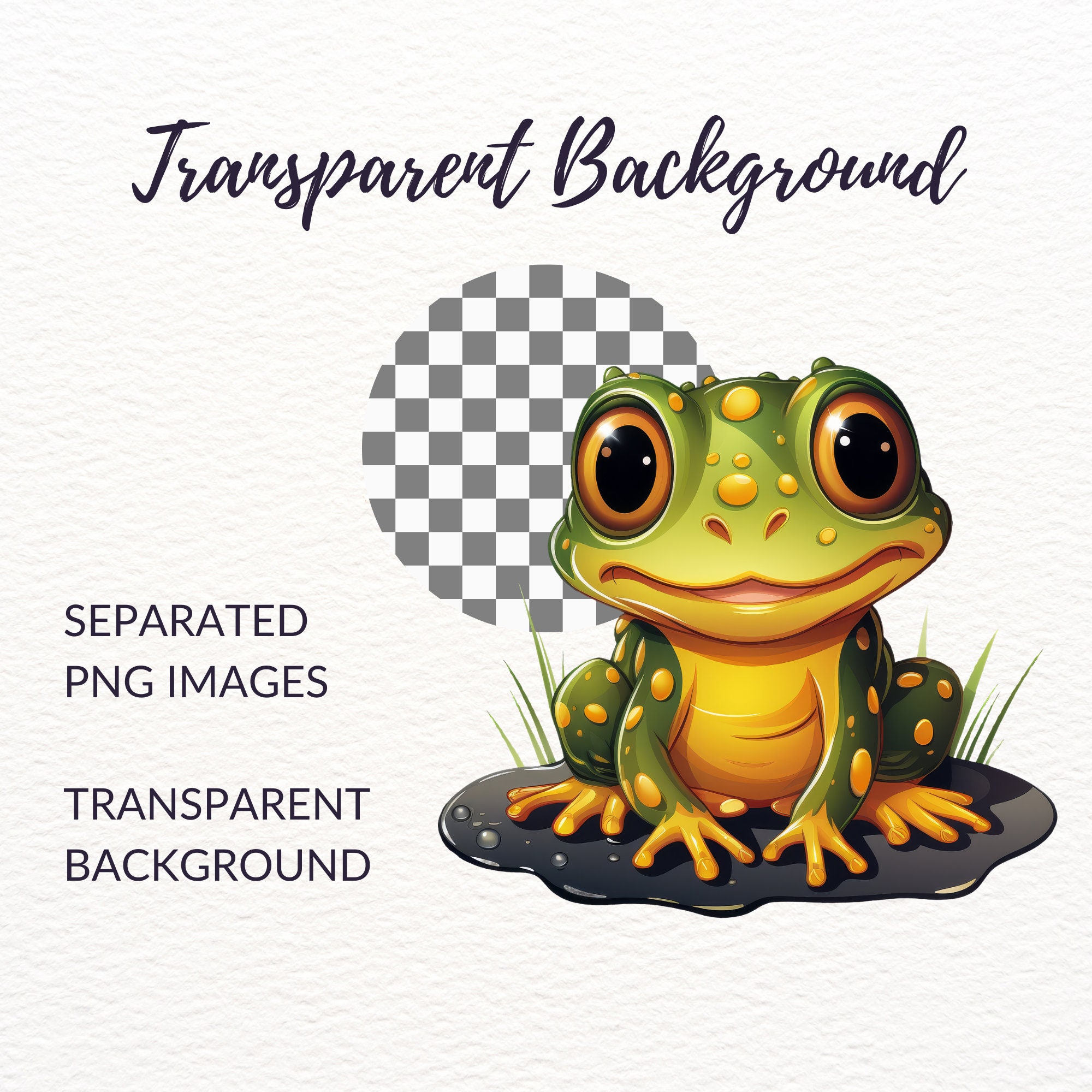 Frog Clipart Bundle - 20 Transparent PNG Images for Digital Crafting ...
