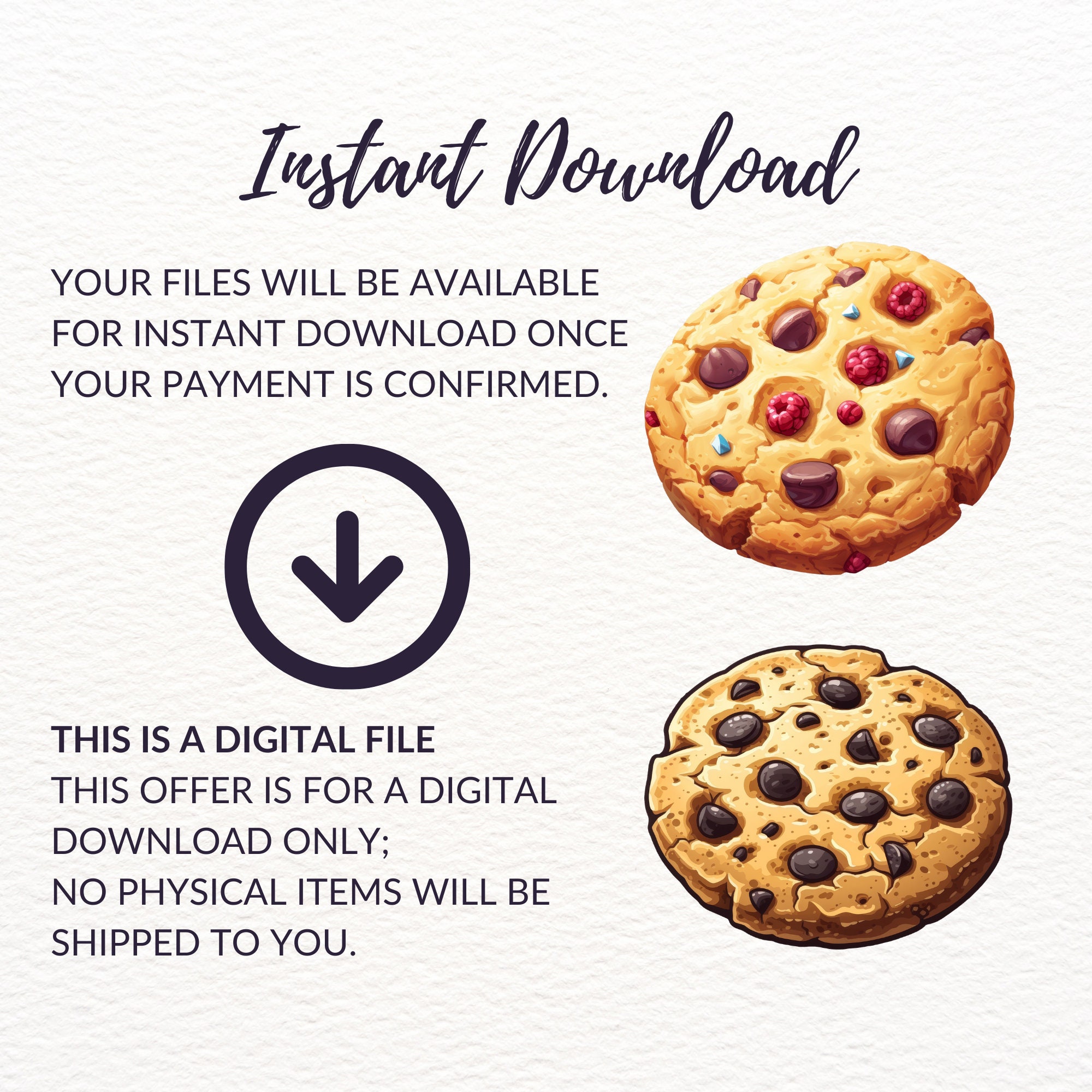 Cookies Clipart Bundle - 20 Baking PNG Images for Partys and ...