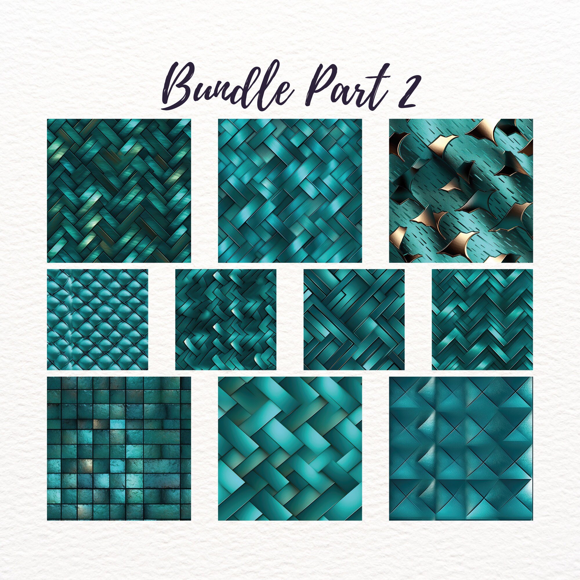 Luxury Teal Seamless Pattern 20 Metallic Digital Paper Textures for ...