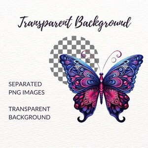 Butterfly Clipart Bundle - 20 Colorful Butterfly PNG Images ...
