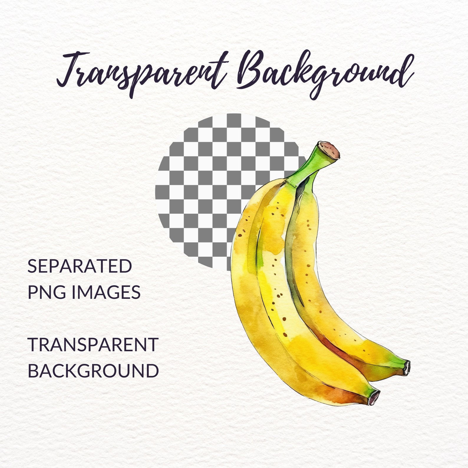 Watercolor Banana Clipart Bundle 20 Tropical Fruit PNG Digital Clip Art ...