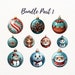 Christmas Ornament Clipart Bundle 20 Festive Holiday PNG Images ...