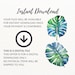 Watercolor Monstera Leaf Clipart Bundle 20 Tropical Jungle Leaves ...