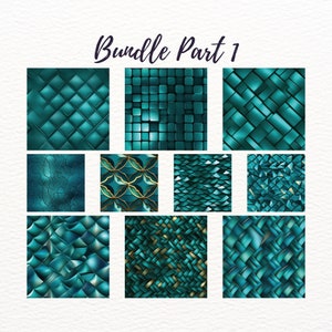 Luxury Teal Seamless Pattern - 20 Metallic Digital Paper Textures for ...