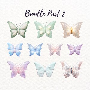 Pastel Butterfly Clipart Bundle - 20 Spring Nature Digital PNG for ...