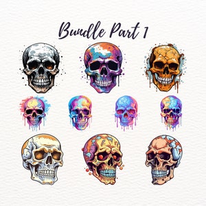 Halloween Skull Clipart Bundle - 20 Mysterious Pngs for Spooky ...