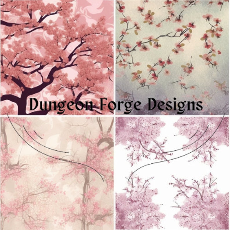 Spring Pack, Sakura Edition, Sakura Tree, Spring, Digital Print ...