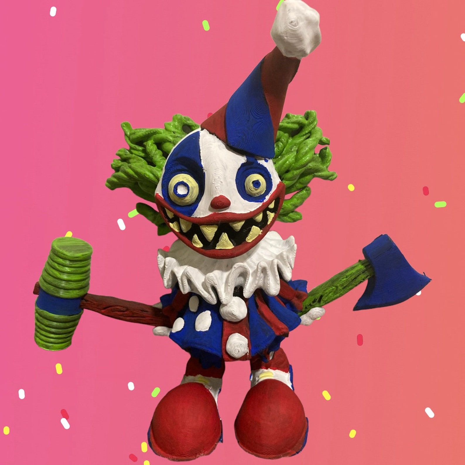 Whimsical Articulated Crazy Clown Figurine - Fun and Flexible ...