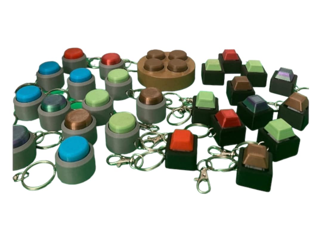 Arcade Keycap Clickers Keychains Sensory Fidget - Etsy