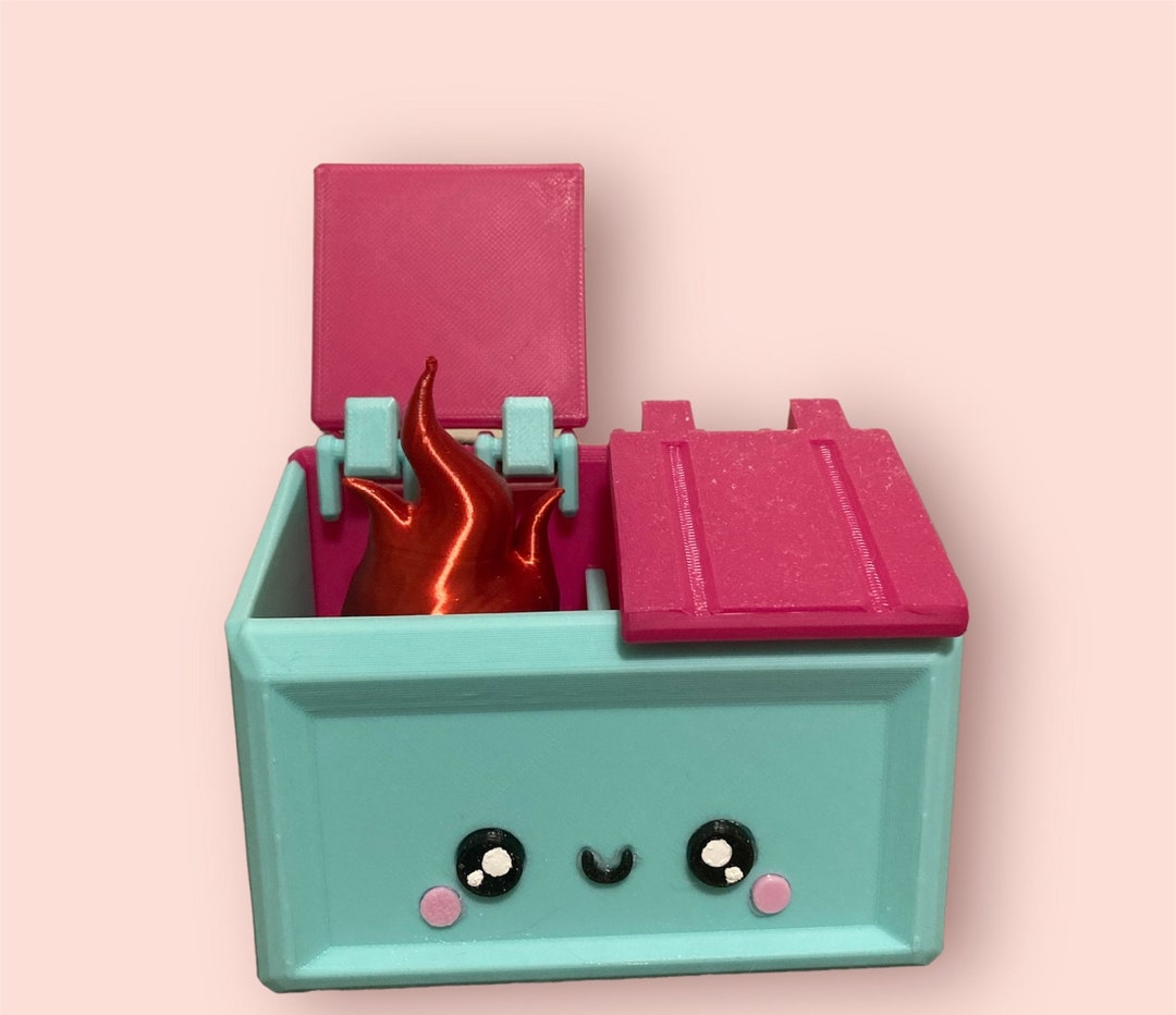 Colorful Dumpster Fire Desk Caddy for Playful Storage Solution - Etsy