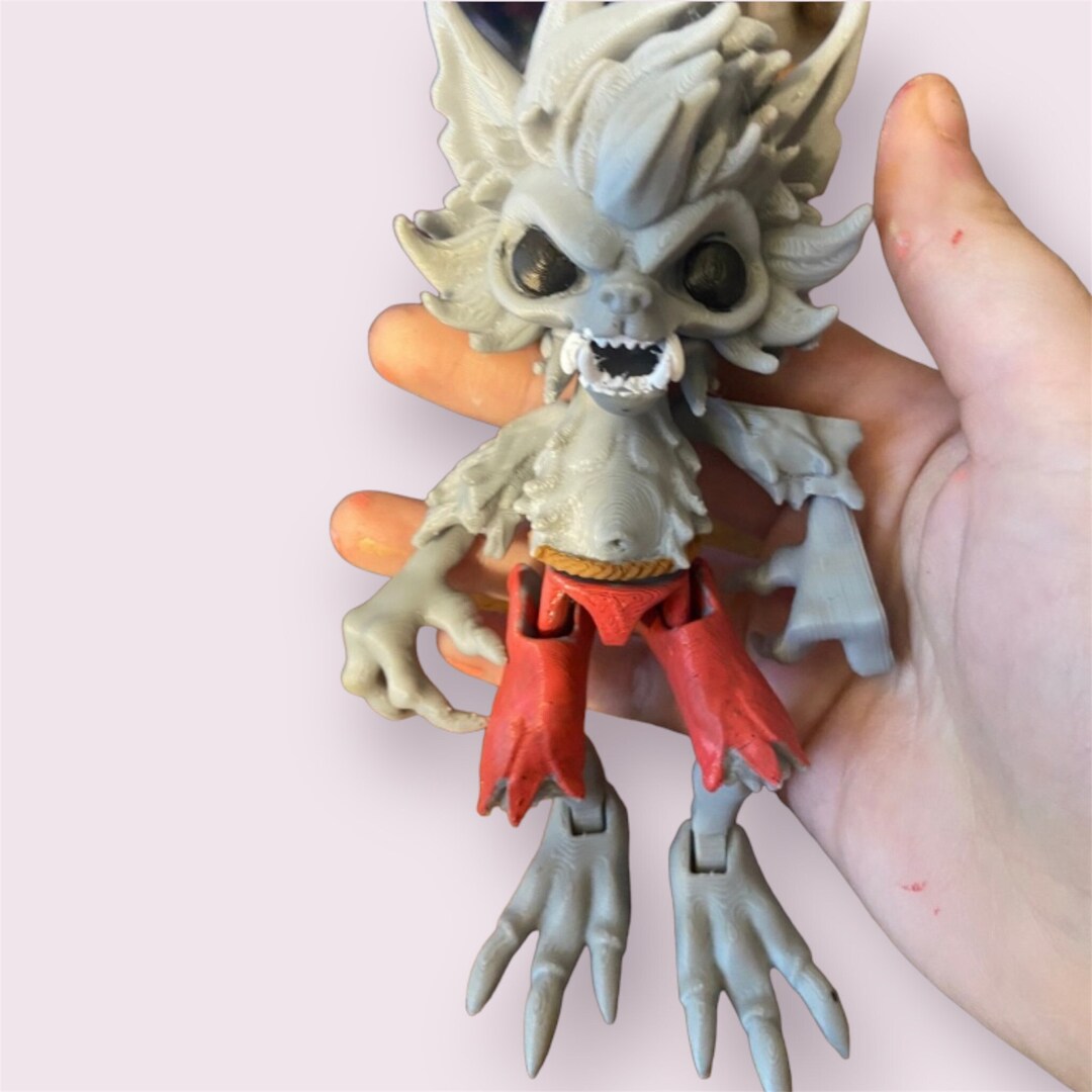 Handcrafted Werewolf Articulated Fidget Toy - Unique Stress Reliever - Etsy