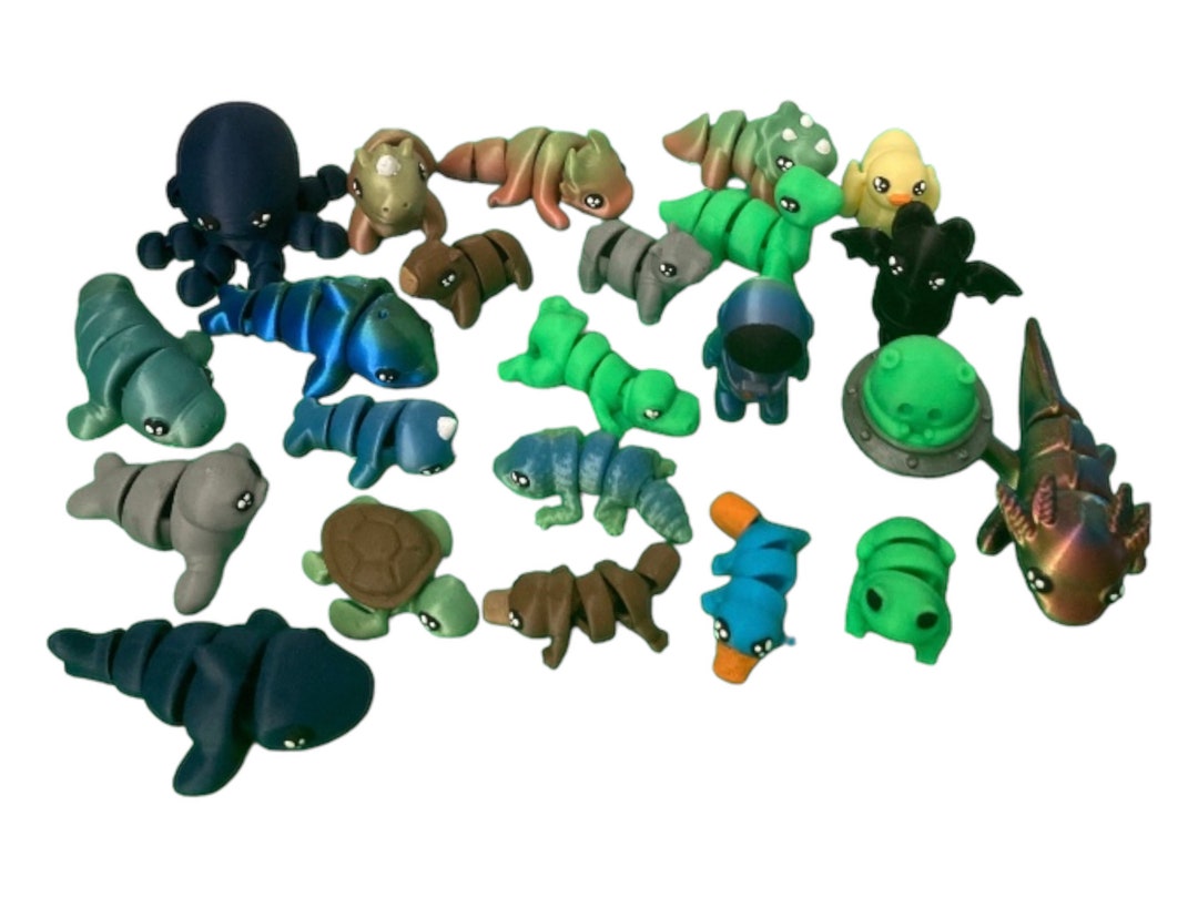 3D Printed Articulated Flexible Fidget Toy Sensory Minis Cute 3D Print ...